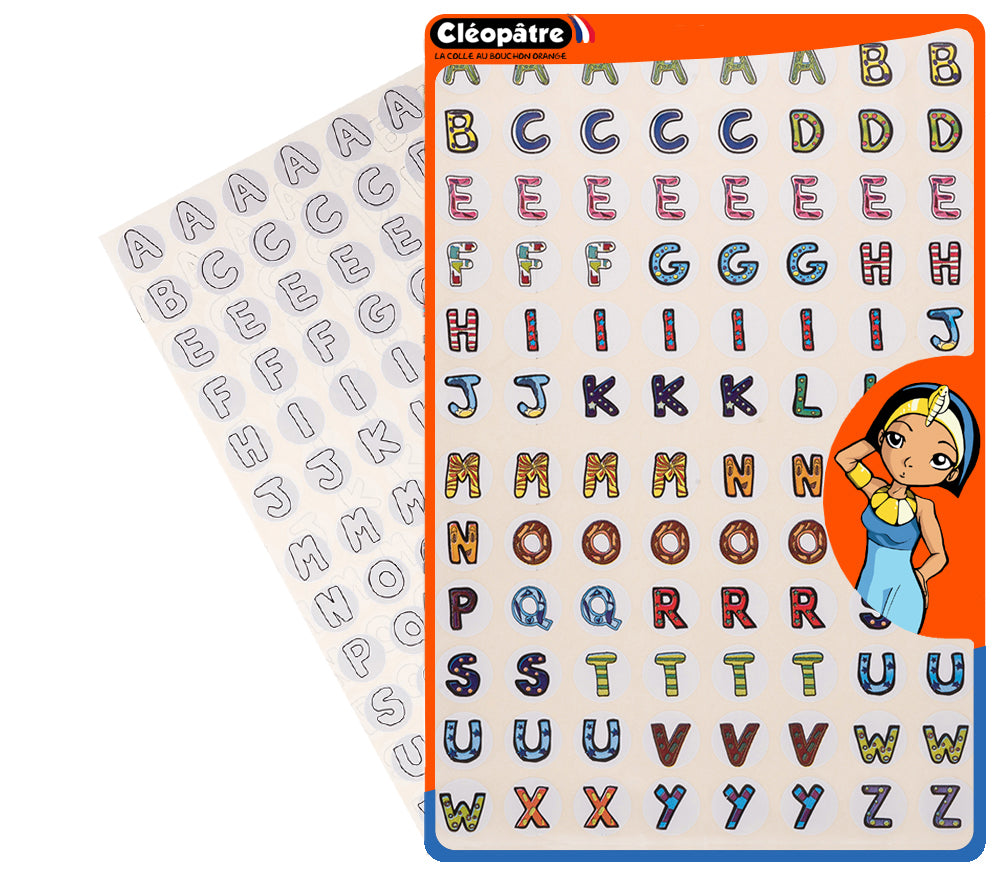 Gommettes Alphabet- 192 pièces